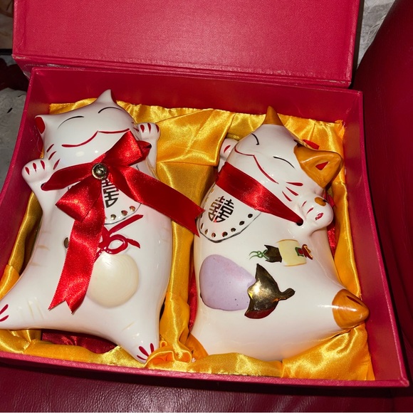 Other | Porcelain Chinese Lucky Cats Coin Banks | Poshmark